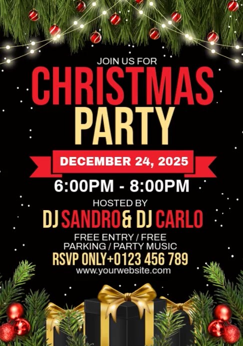 Christmas Party Ads Template | PosterMyWall