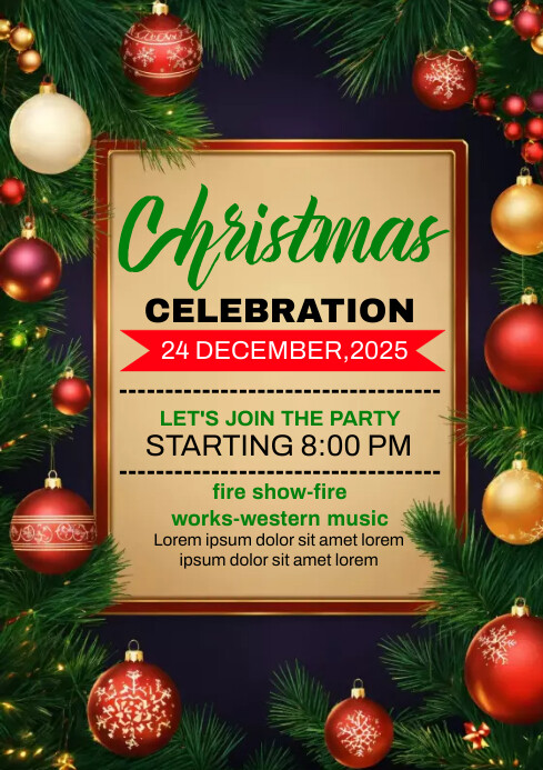 Christmas Party Ads Template | PosterMyWall