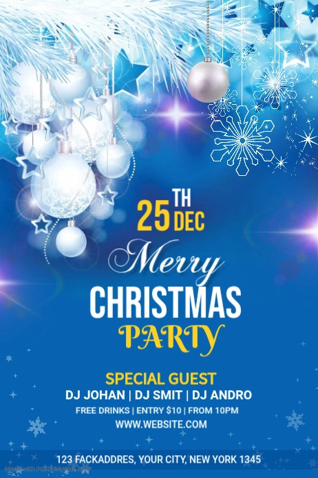Christmas Party Banner 4X6 Template | PosterMyWall