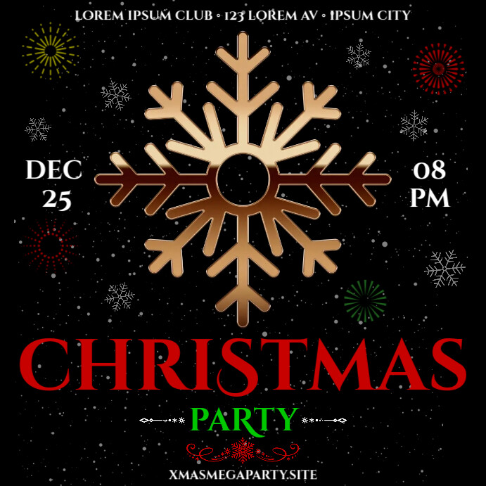 CHRISTMAS PARTY BANNER Template | PosterMyWall