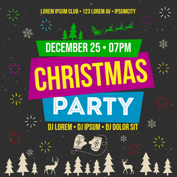 CHRISTMAS PARTY BANNER Template | PosterMyWall