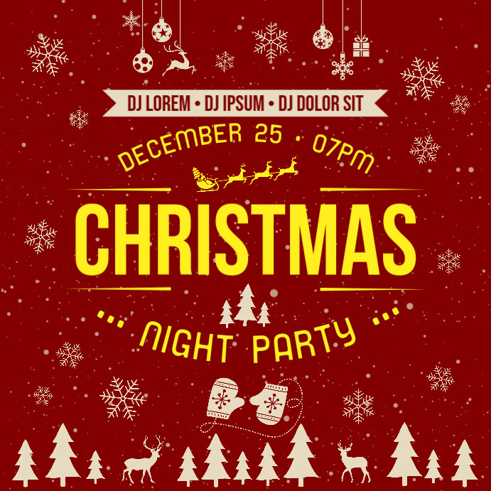 CHRISTMAS PARTY BANNER Template | PosterMyWall