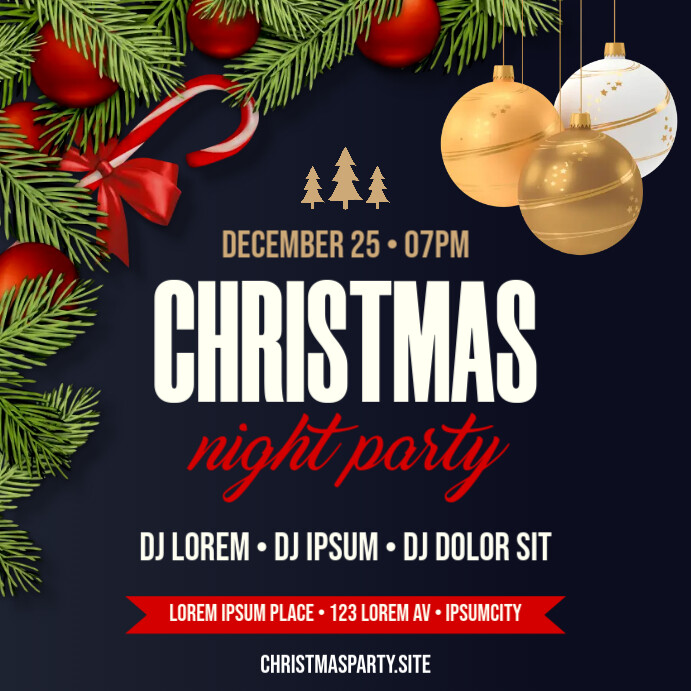 CHRISTMAS PARTY BANNER Template | PosterMyWall