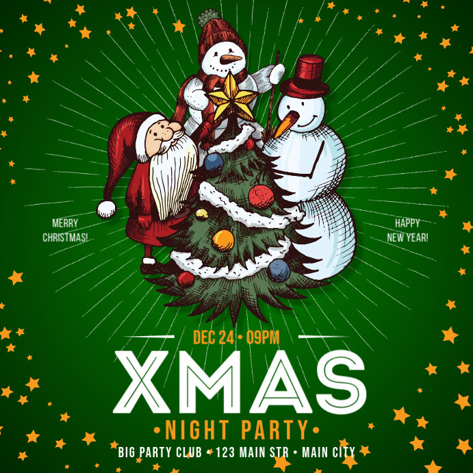 CHRISTMAS PARTY BANNER Template | PosterMyWall