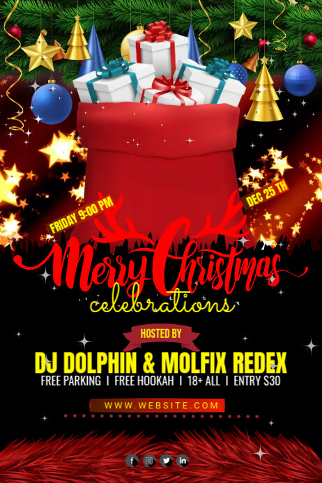 Christmas Party Banner Template | PosterMyWall