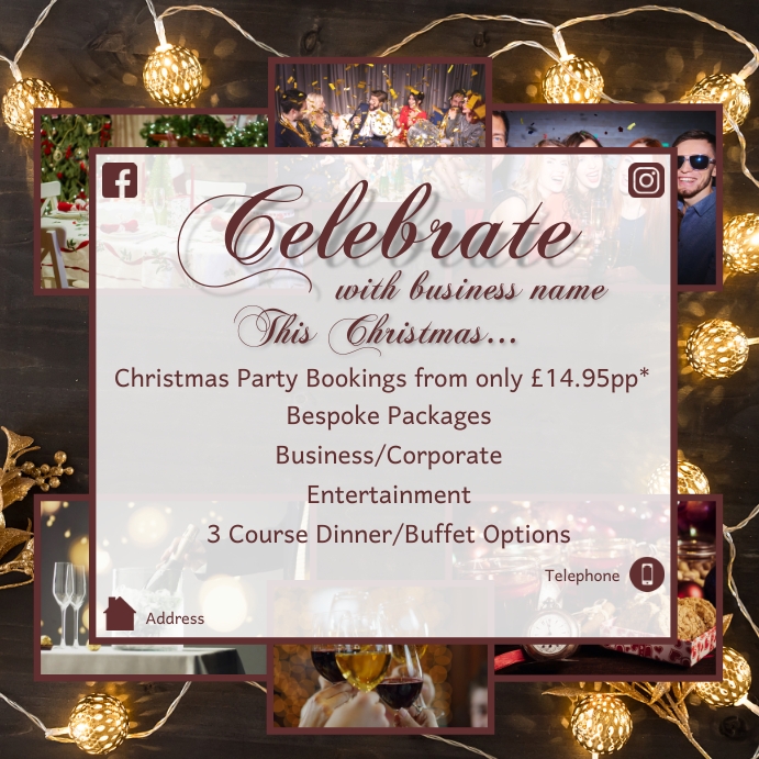 Christmas party business advert Template | PosterMyWall