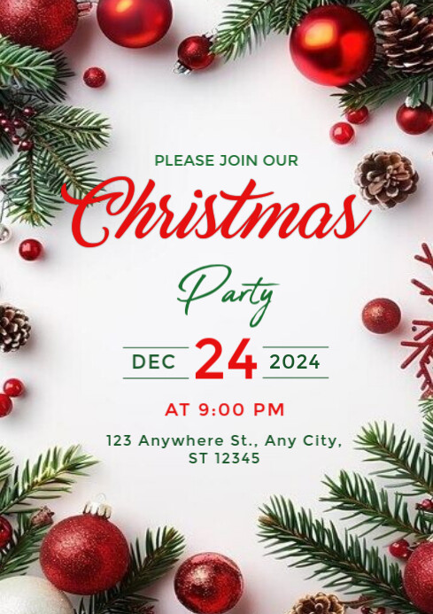 Christmas party card Template | PosterMyWall
