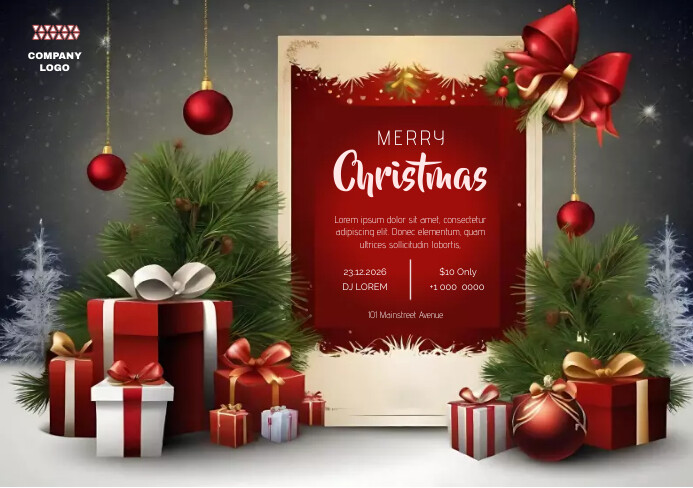 Christmas Party Card Template | PosterMyWall