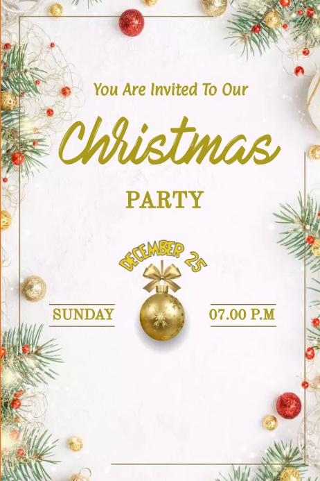 Christmas Party Card Template | PosterMyWall