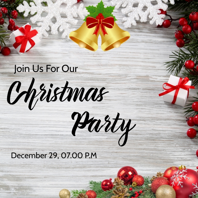 Christmas Party Card Template | PosterMyWall