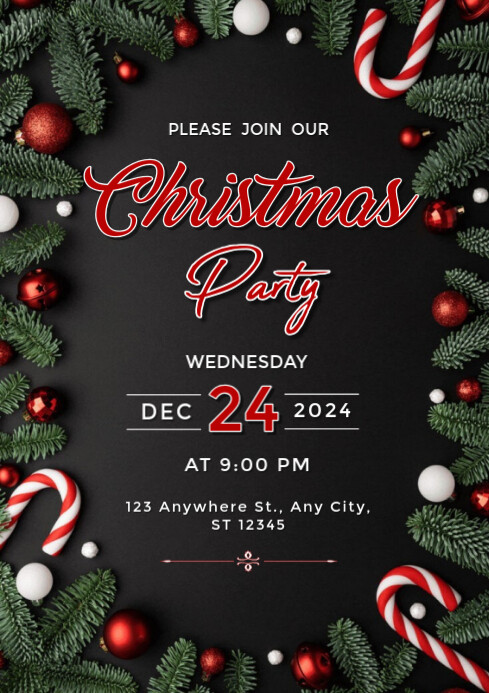 Christmas party card Template | PosterMyWall
