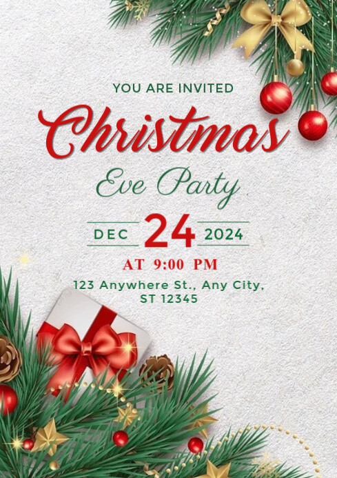 Christmas party card Template | PosterMyWall