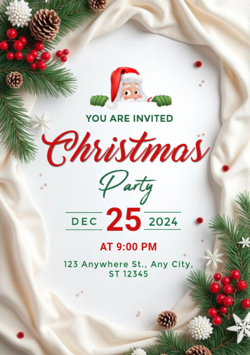 Christmas party card Template | PosterMyWall