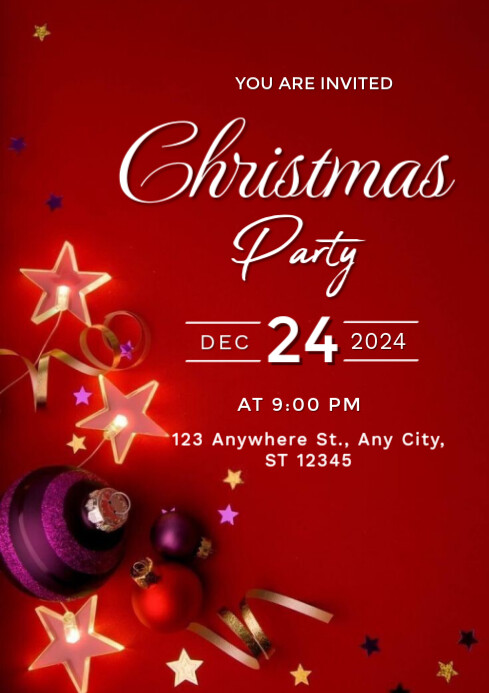 Christmas party card Template | PosterMyWall