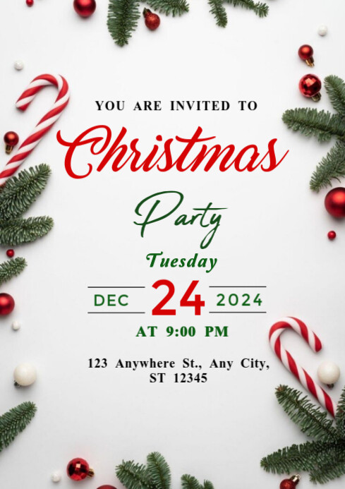 Christmas party card Template | PosterMyWall