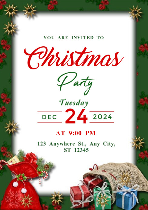 Copy of Christmas party card | PosterMyWall