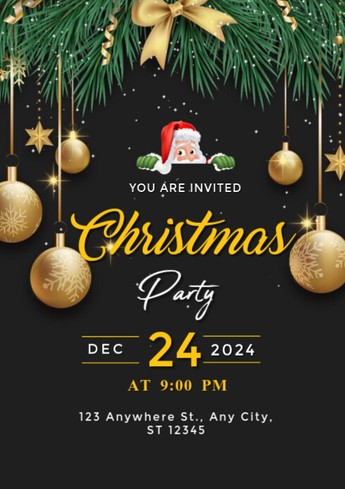 Christmas party card Template | PosterMyWall