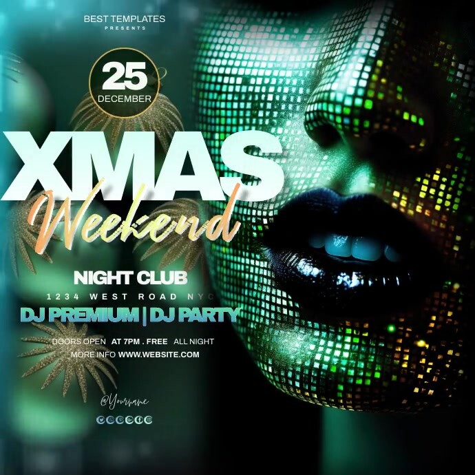 Copy of CHRISTMAS PARTY CLUB AD TEMPLATE | PosterMyWall