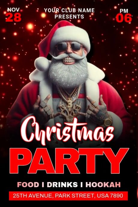 Plantilla de Christmas Party Club | PosterMyWall