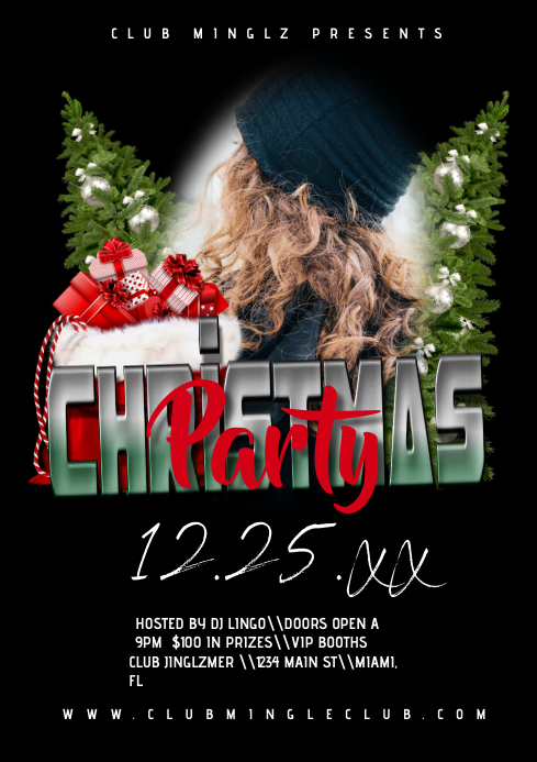 Christmas Party Club Flyers Template | PosterMyWall