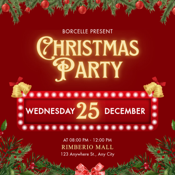 Christmas PARTY Template | PosterMyWall
