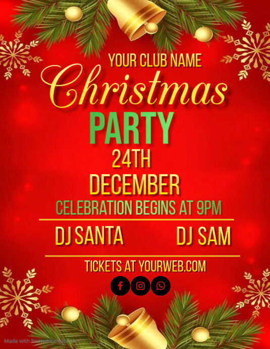 Christmas party Template | PosterMyWall