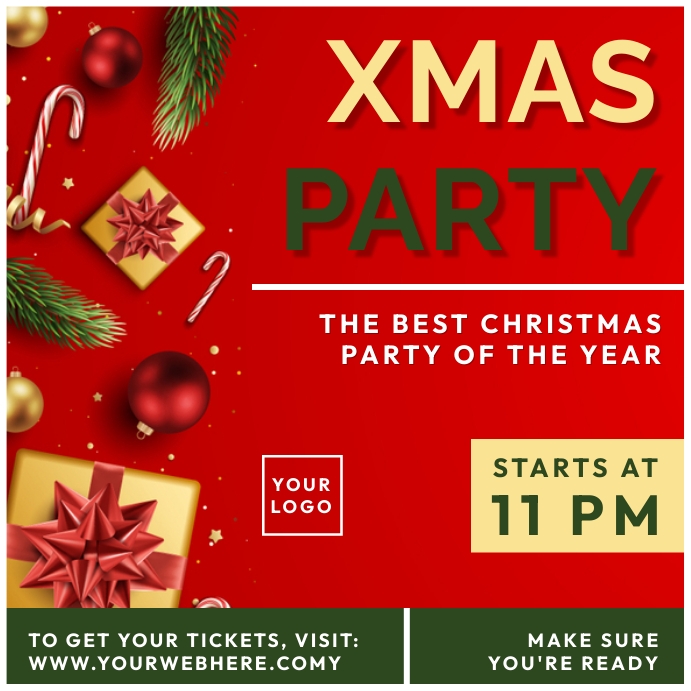 CHRISTMAS PARTY Template | PosterMyWall