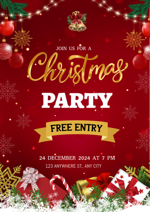 Christmas party Template | PosterMyWall