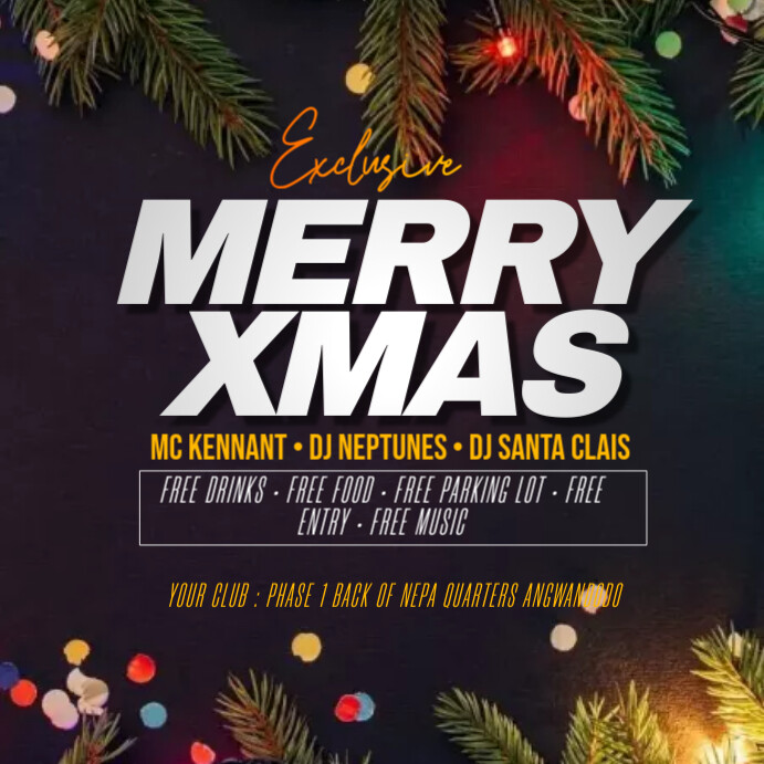 Christmas party Template | PosterMyWall