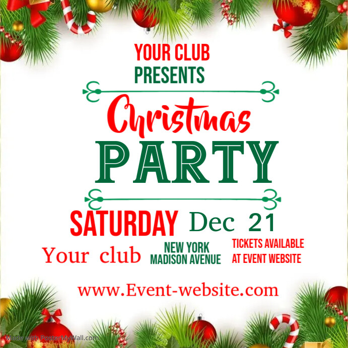 Christmas party Template | PosterMyWall