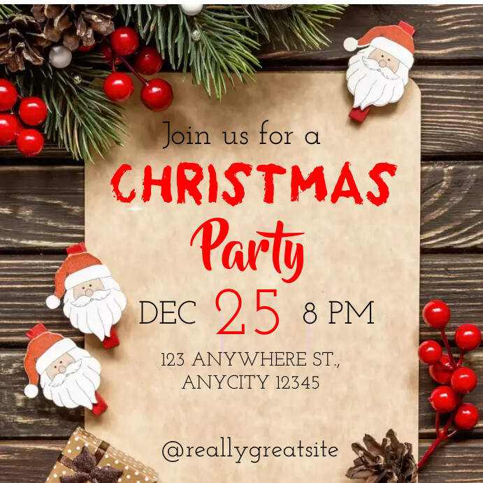 Christmas Party Template | PosterMyWall
