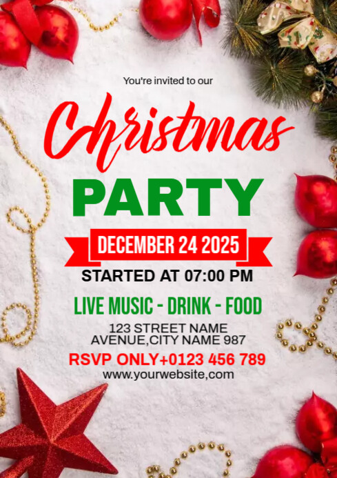 Christmas Party Template | PosterMyWall