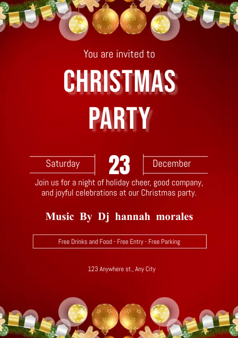 christmas party Template | PosterMyWall