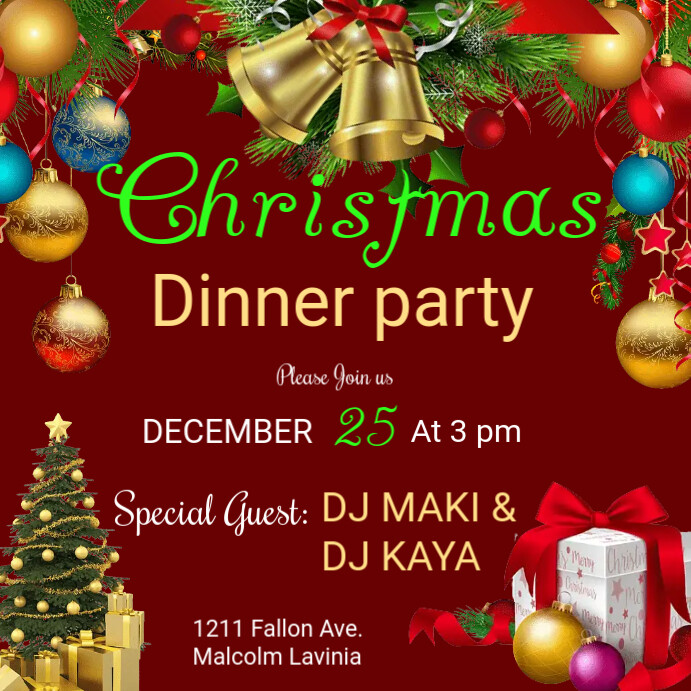 Christmas party Template | PosterMyWall