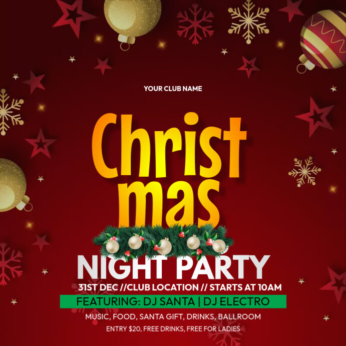 christmas party Template | PosterMyWall
