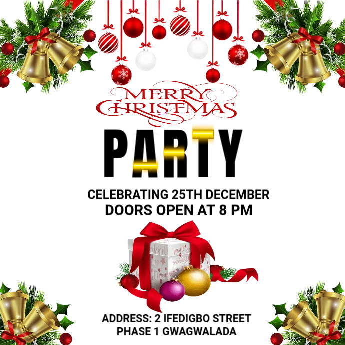 Christmas party Template | PosterMyWall
