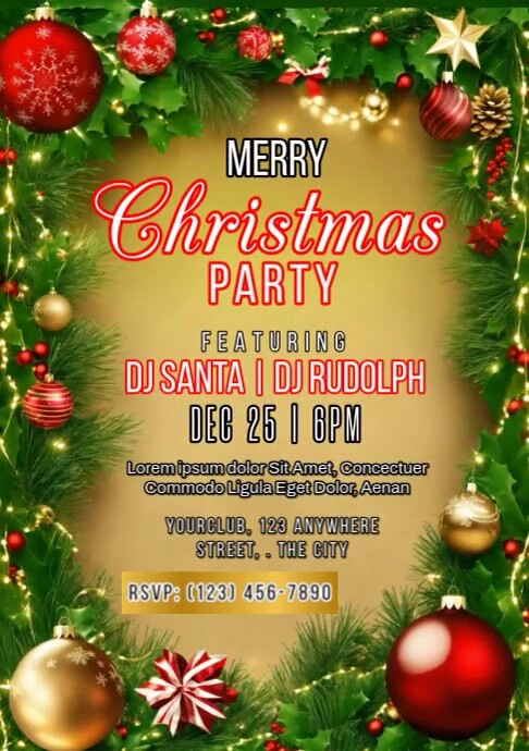 Christmas party Template | PosterMyWall