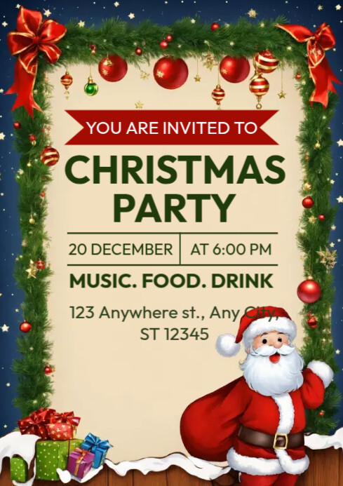 Christmas Party Template | PosterMyWall