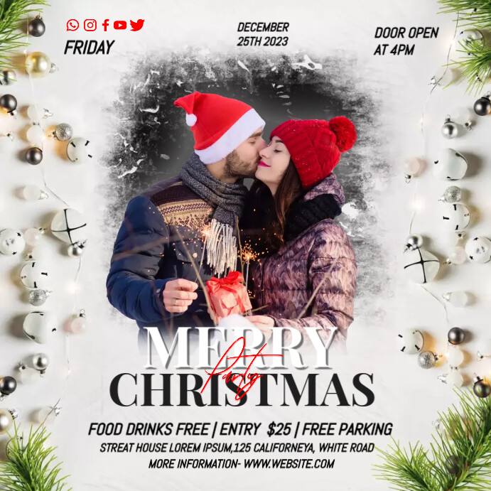 Christmas Party Template | PosterMyWall