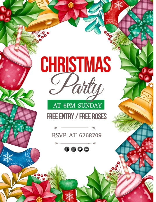 Christmas party Template | PosterMyWall