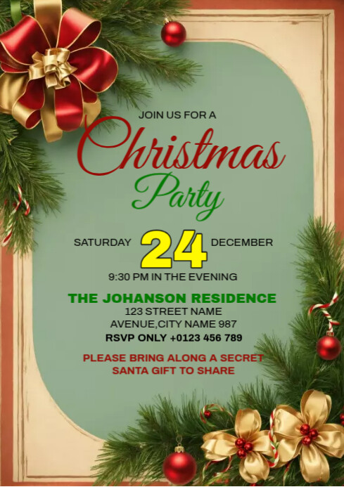 Christmas Party Template | PosterMyWall