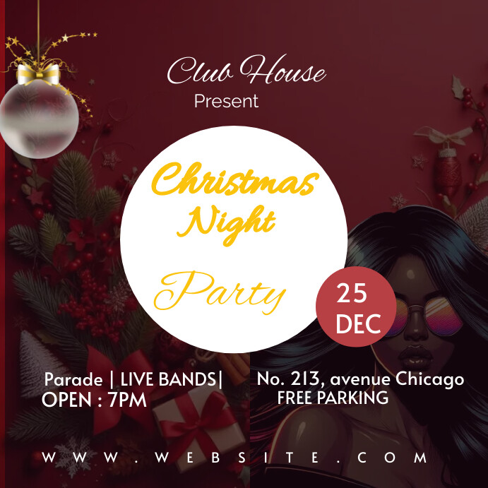 Christmas party design template | PosterMyWall