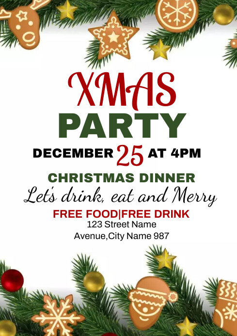Christmas Party Template | PosterMyWall