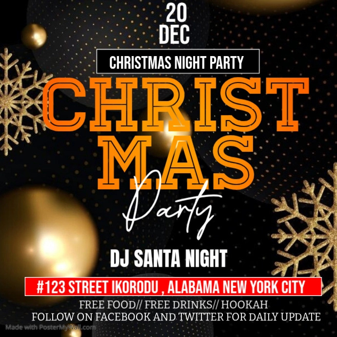 Christmas party Template | PosterMyWall
