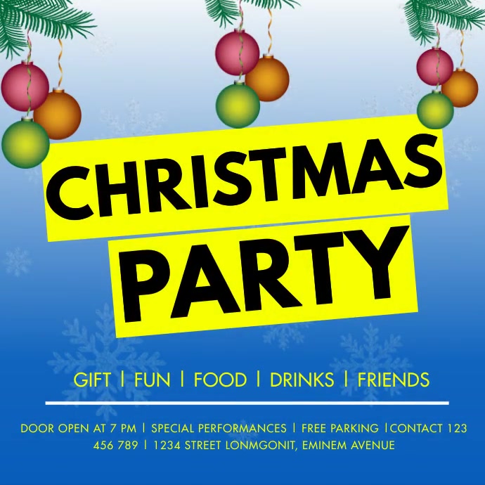 CHRISTMAS PARTY Template | PosterMyWall