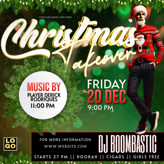 Copy of christmas party event ad digital video template | PosterMyWall