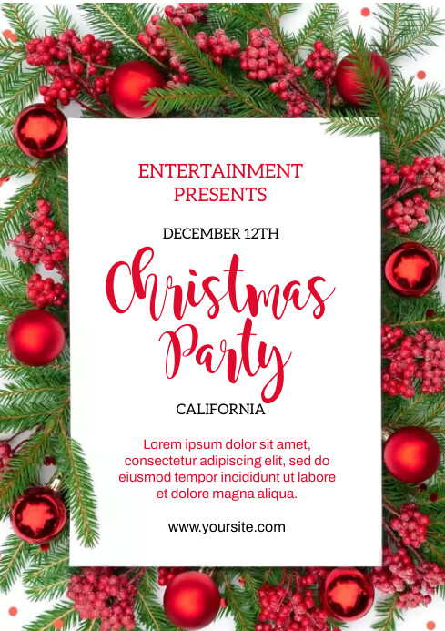Christmas Party Event Template | PosterMyWall