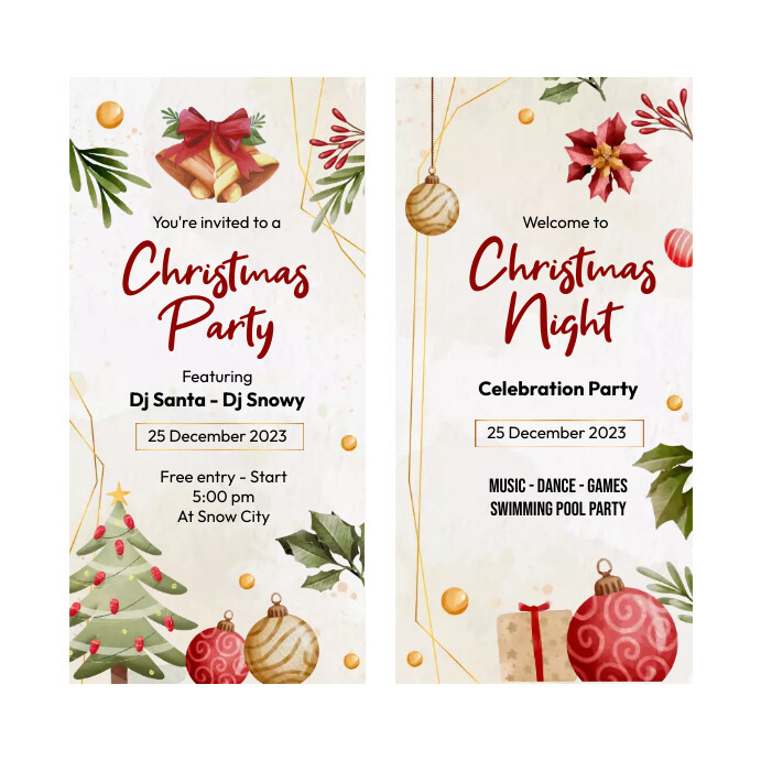 Christmas Party Event Template | PosterMyWall
