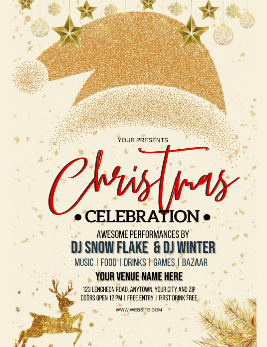 Copy of CHRISTMAS PARTY EVENT Design Template | PosterMyWall
