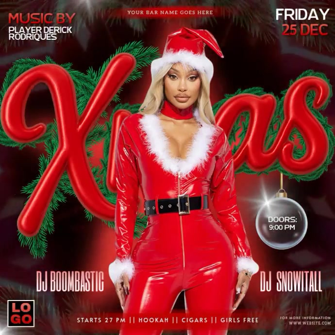 christmas party event design template | PosterMyWall